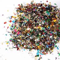 Quality Mixes Party Candy Paper Fragments Colorful Illusion Color Broken Glass Sticker for sale