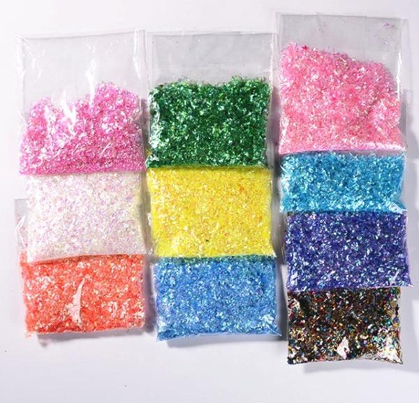 Quality Mixes Party Candy Paper Fragments Colorful Illusion Color Broken Glass Sticker for sale