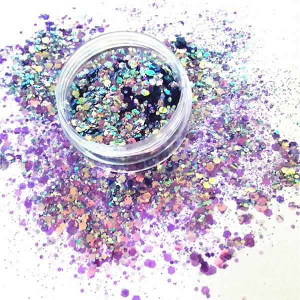 Quality OEM/ODM Yes.We Provide OEM Chameleon Chunky Polyester Nail Body Chunky Mix for sale