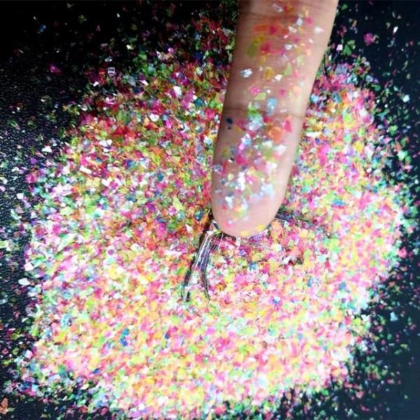 Quality 1KG Min Order Custom Polyester Christmas Confetti Glitter Shape for Ramadan for sale