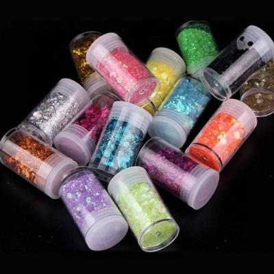 China Print Method 1 color Custom Glitter Jar Eco-Friendly Holographic Glitter for Nails Jar Glitter Packing for sale