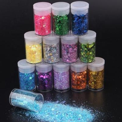 China Print Method 1 color Custom Glitter Jar Eco-Friendly Holographic Glitter for Nails Jar Glitter Packing for sale