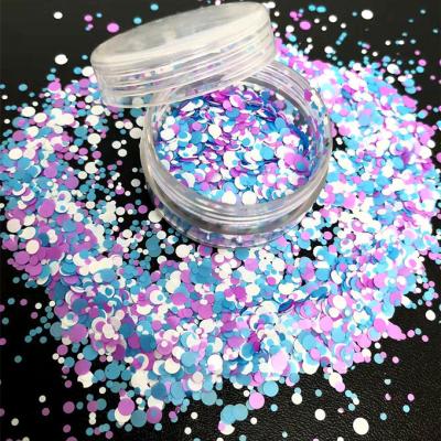 China Customs Glitter Option Loose Glitter in Polyester for Shaped Heart Star Moon Dot Chunky Mix for sale
