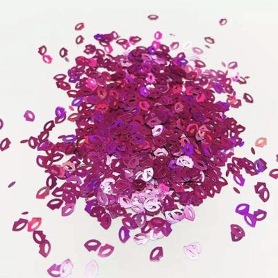 China 1 Color Print Method Lip Sequins in Glitter Shape with Decoration and Decoration for sale