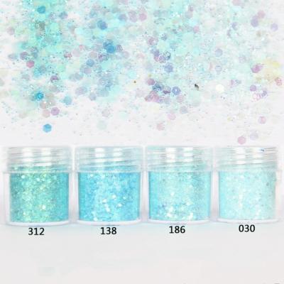 China Shiny Metallic Glitter Powder Excellent Nail Art Effect with Rainbow Glitter Mixed 24 Colors Brightness Rainbow Mixed for sale