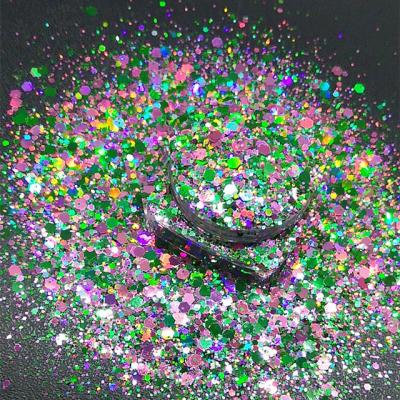 China 1 Kilogram /bags Mixes of Chunkie Glitters Polyester Mixed Glitter for Christmas Occasion Custom Chunky Glitter DIY for sale