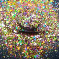 Quality Polyester Body Glitter Gel Holographic Gold Chunky Glitter for a Fashionable for sale