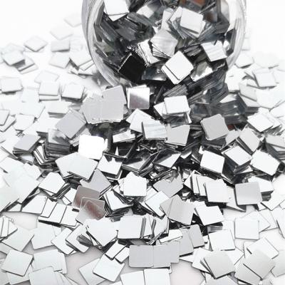 China Thousand Choices Offered Mirror Silver Square Sequins Glitter for Fabric PU Nail Art Craft Duffle Bag for sale