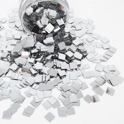 China Thousand Choices Offered Mirror Silver Square Sequins Glitter for Fabric PU Nail Art Craft Duffle Bag for sale