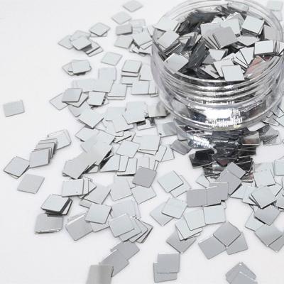 China Thousand Choices Offered Mirror Silver Square Sequins Glitter for Fabric PU Nail Art Craft Duffle Bag for sale