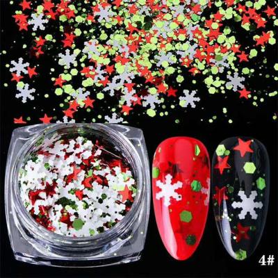 China Polyester Glitter Christmas Glitter With Chunky Mixed Snow Tree Shaped Christmas Tree Glitter Collection for sale