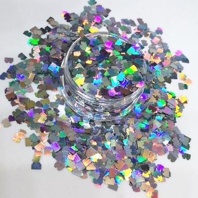 China Polyester Logo Puzzle Glitter Shape The Essential Product for Other Holiday Supplies for sale
