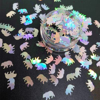 China Oportunidad de Acción de Gracias Osito Glitter Formas de pato de poliéster en forma de osito brillante con diseño avanzado de poliéster en venta