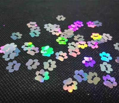 China OEM/ODM Yes. We Provide Holographic Glitter Dog Paw Shape with Bliing Bliing Glitter Sequins 10mm for sale
