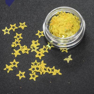 China Versatile Open Star Nail Glitter Hollow Star Shape for Toys and Gift Craft Projects for sale