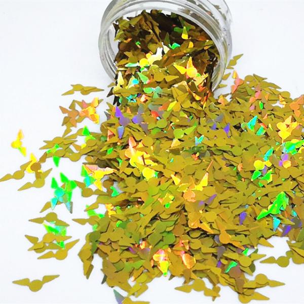 Quality 15mm Golden Snitch Glitter in Eagle Shape Polyester Harry Potter Glitter with Performance for sale
