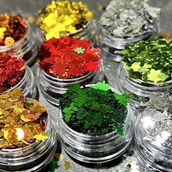 Quality High Temperature Resistance 180-200°C Graduation Occasion 6 Petal Shapes Glitter for Cactus Maple Leaf and Glasses for sale
