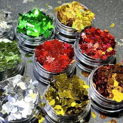 China Resistencia a altas temperaturas 180-200°C Graduación Oportunidad 6 forma de pétalo Brillo para la hoja de arce del cactus y los anteojos en venta