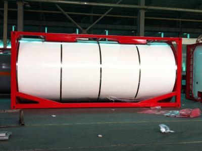China ISO Insulated Liquid Tank Container 20ft 40ft 0.4MPa Carbon Steel Stainless Steel for sale