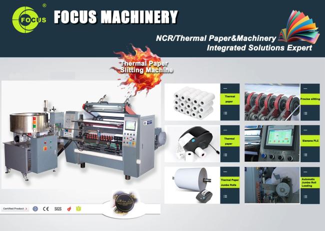 Thermal paper cutting machine side view