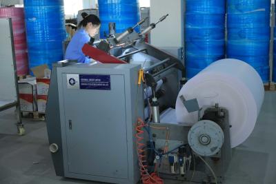 Cina Taglierina per bobine termiche a 3 fasi, macchina per taglio carta, larghezza max 900 mm in vendita