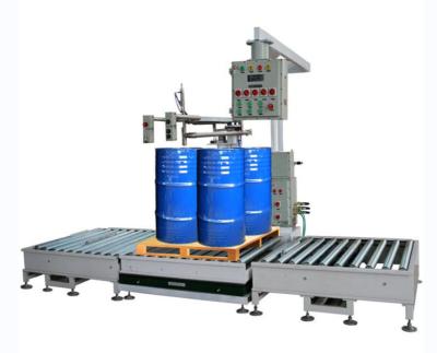 China Auto 1000L equipamento do enchimento do recipiente IBC que pesa com transporte de rolo à venda