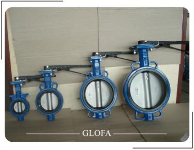 China WAFER CAST IRON GG25 CONCENTRIC EPDM RUBBER LINED BUTTERFLY VALVE for sale
