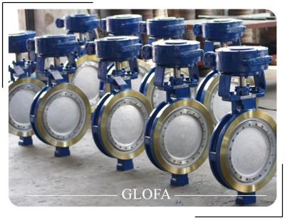 China CS A216 WCB A351 CF8M/SS316 HIGH PERFORMANCE DOUBLE OFFSET WAFER BUTTERFLY VALVE for sale