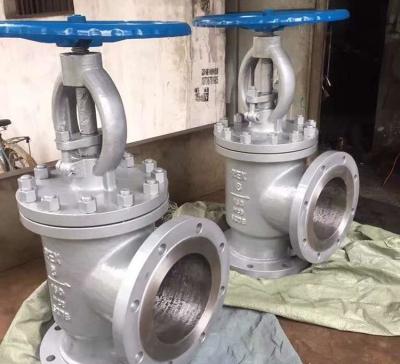 China CL150 RF CS/SS A216 WCB A351 CF8M/SS316 Flanged Angle Type Globe Valve / Throttling Valve for sale