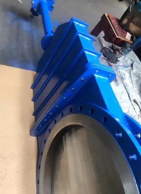 China 20'' 10'' 16'' CL150 WAFER LUG KNIFE GATE VALVE PNEUMATIC SS316 BI-DIRECTIONAL for sale