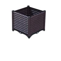 China Antirust Large Rectangular Plastic Garden Planter Box 60L Storable for Tree Planting for sale