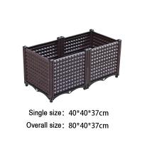 China Antirust Large Rectangular Plastic Garden Planter Box 60L Storable for Tree Planting for sale