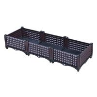 China Impermeable PVC Rectangular Planter Box 120cm Plastic Veggie Planter for Garden for sale