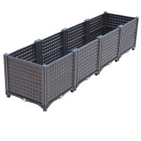 China Custom Logo PP Plastic Garden Planter Box 40x40x26cm Foldable Durable for sale