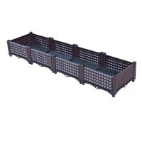 China Custom Logo PP Plastic Garden Planter Box 40x40x26cm Foldable Durable for sale