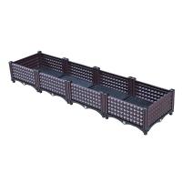 China Self Watering Large Plastic Rectangular Planter Box 45x75x90cm Insect Proof Courtyard for sale