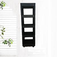 China Multifunctional Plastic Portable Storage Trolley with 4 Wheels Adjustable Kitchen Shelf for sale