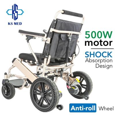 中国 601L Reclining Lightweight Folding Electric Wheelchair with LCD Voice Joystick and Honeycomb Solid Wheel Motorized Wheelchairs 販売のため