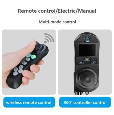 Cina KSM-601L Reclining Remote Electric Wheelchair with Newest LCD Voice Joystick Controller Folding Solid Wheel Electric Wheelchair in vendita