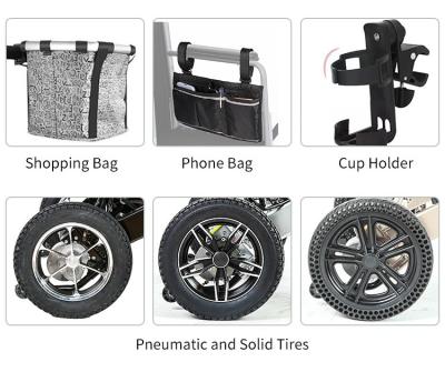 中国 KSM 601L Reclining Wheelchair with LCD Voice Joystick Controller Remote Control Motorized Wheelchairs with Honeycomb Solid Wheel 販売のため