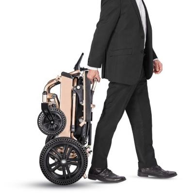 中国 KSM601L Portable Reclining Remote Wheelchairs with LCD Display and Voice Controller Honeycomb Solid Wheel Power wheelchair 販売のため