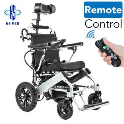 Cina KSM-601 Reclining portable electric wheelchairs folding power joystick controller electric wheelchair for disabled in vendita