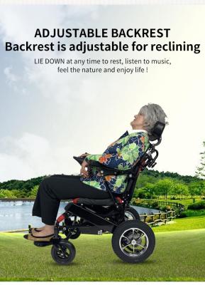 Cina KSM-601 Reclining portable electric wheelchairs folding power joystick controller electric wheelchair for disabled in vendita