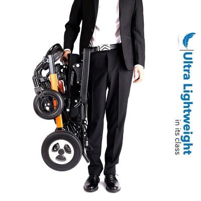 Cina KSMED Lightweight Fashional Motorized Wheelchairs Auto Open and Fold Can Choose Remote Control Foldable Wheelchair Travel in vendita