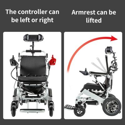中国 KSM-601P Hot sell foldable power wheelchair with lithium battery folding electric wheelchair with reclining function 販売のため