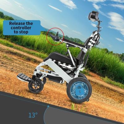 Cina KSM-601P Reclining Disabled Lightweight Folding Smart Electric Wheelchair With Extra Wide Seat for Disabled in vendita