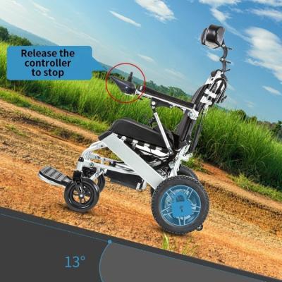 Cina KSM-601P Remote Control with Reclining Backrest Folding Wheelchairs Power Electric Wheel Chair with Widen Seat Width in vendita