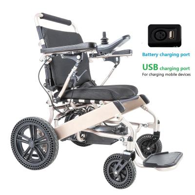Cina KSM-601L Foldable Motorized Wheelchair Price Remote LCD Voice Joystick Control Reclining Electric Wheelchairs with Solid Wheel in vendita