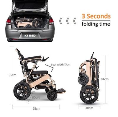 Cina KSM-601L Remote Control Electric Wheelchair with LCD Display and Voice Joystick Reclining Electric Wheelchair for Disabled in vendita
