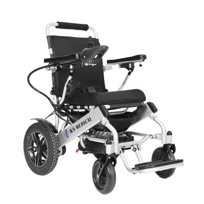 Cina KSM-601 Reclining adult lightweight anti-decubitus latex cushion electric wheel chair foldable electric wheelchair in vendita